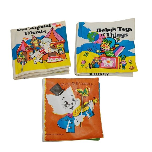 Stahlwood | Other | Stahlwood Toy 2 Plastic Padded Book Squeaks Dolly ...